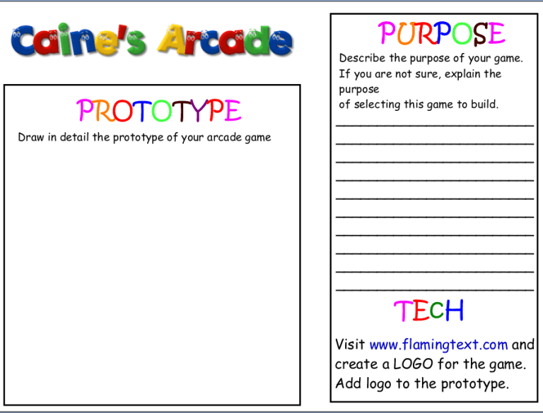 Caine’s Arcade Lesson Plan